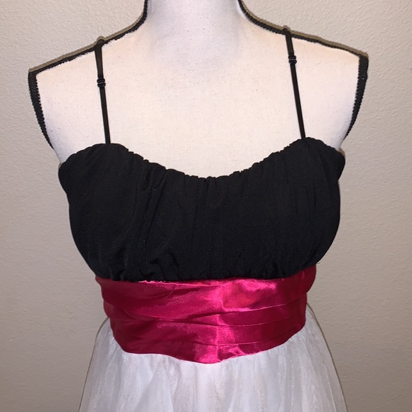 Trixxi | Dresses | Trixxi Black White Pink Fit N Flare Formal Prom ...